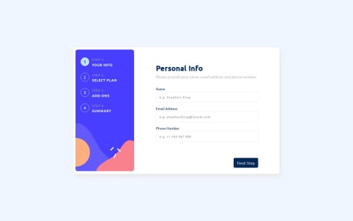 Frontend Mentor | Responsive Multi-Step-Form using React Router coding challenge solution