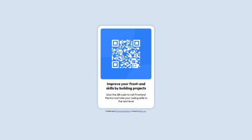 Responsive QR code component page using CSS coding challenge solution | Frontend Mentor