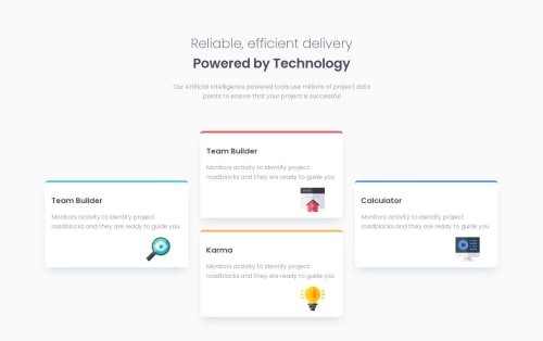 Frontend Mentor | Full Responsive with Flex Box.(Four card feature section) coding challenge ...