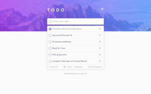 Todo App -using Reactjs , sass coding challenge solution