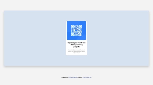 QR Code page using HTML and CSS coding challenge solution
