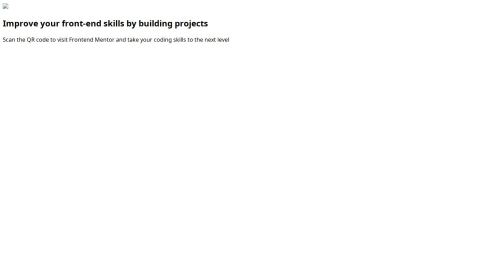 QR code Page using HTML CSS coding challenge solution | Frontend Mentor