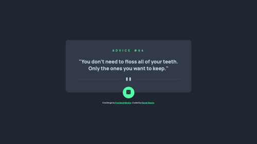 Frontend Mentor Advice Generator App Using Flexbox And Fetch Coding