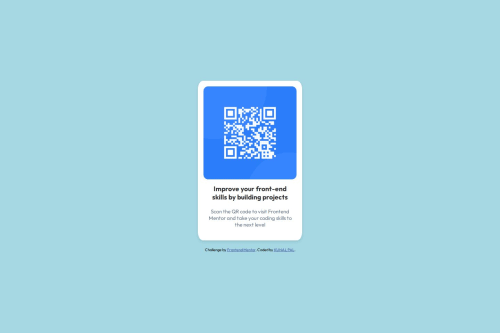 Responsive QR Image using HTML and CSS coding challenge solution