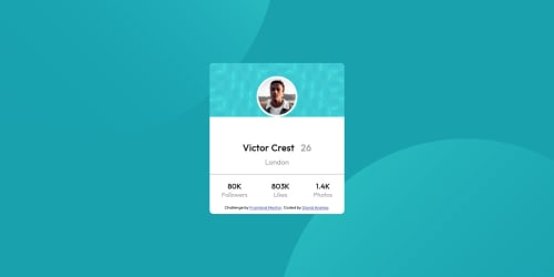 Frontend Mentor | Profile Card - Flexbox mostly coding challenge solution