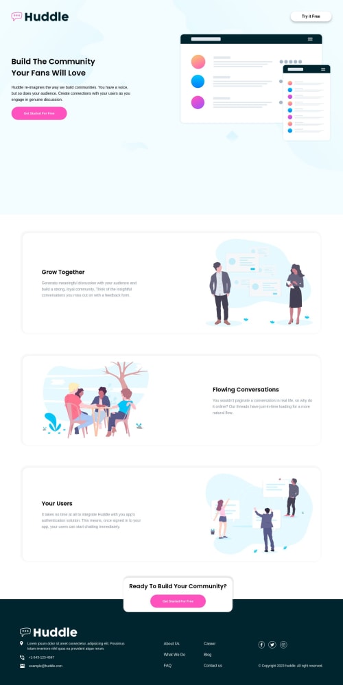Frontend Mentor | Landing Page page using HTML, CSS and Flexbox coding challenge solution