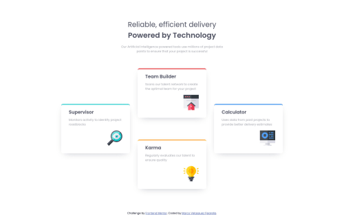 Four Card Feature Section Html Css Coding Challenge Solution