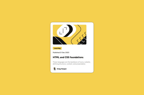 Frontend Mentor | HTML, CSS coding challenge solution