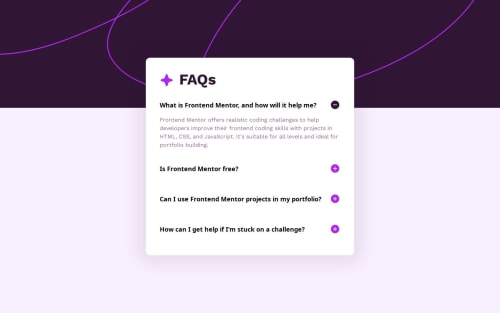 Frontend Mentor | FAQ Accordion coding challenge solution