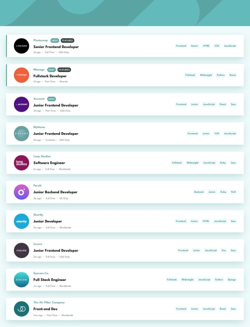 Frontend Mentor | Responsive component with filter coding challenge solution