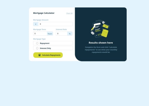 Frontend Mentor Mortgage Repayment Calculator Josh Coding Challenge Solution