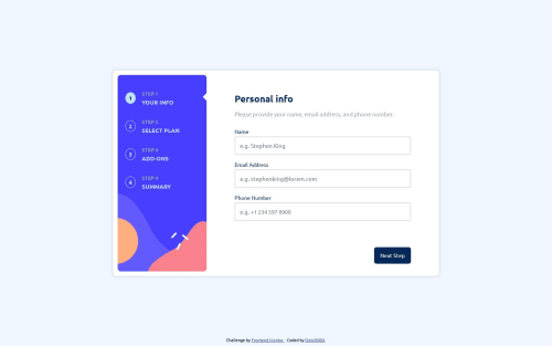 Frontend Mentor | Multi-step form coding challenge solution
