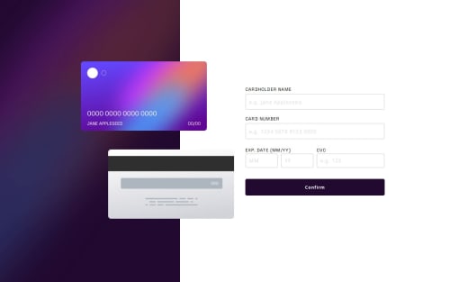 Frontend Mentor | Interactive card details form coding challenge solution
