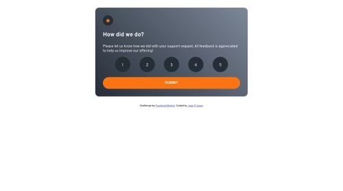 Frontend Mentor | Responsive rating component using CSS and Javascript coding challenge solution