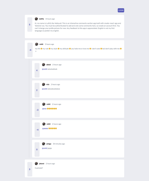 Frontend Mentor | Full stack Interactive Comments Section App with React and Tailwind-cs coding ...
