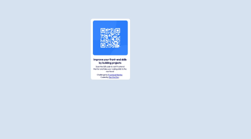 Frontend Mentor | Qr code box css flex box coding challenge solution