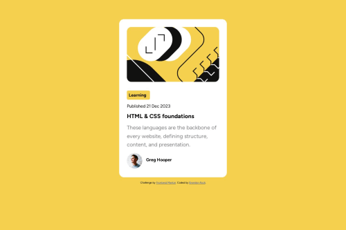 Frontend Mentor | Blog Preview Card coding challenge solution