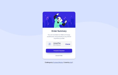 order-summary-component coding challenge solution | Frontend Mentor