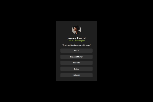 Social-Links-Profile using flexbox and grid coding challenge solution | Frontend Mentor