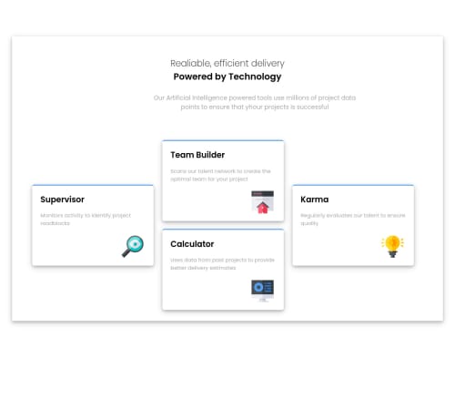 Frontend Mentor | Four card feature section master using html and css. coding challenge solution