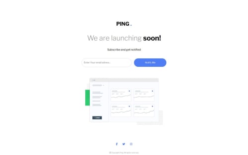 Frontend Mentor | ping-column-coming-soon-page coding challenge solution