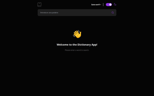 Frontend Mentor | Dictionary app using react and tailwind coding challenge solution