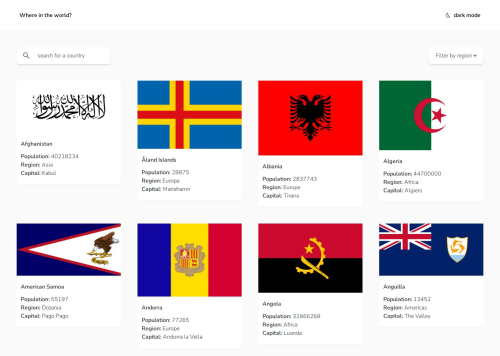 Frontend Mentor | REST Countries API With Dark And Light Theme Swither In React coding challenge ...