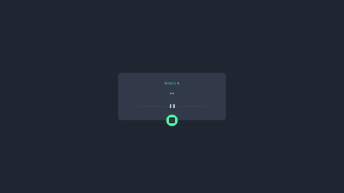 Advice Generator coding challenge solution | Frontend Mentor