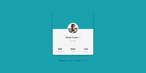 Profile Card using CSS FlexBox coding challenge solution