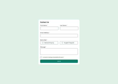 Frontend Mentor | responsive form using html, css, js coding challenge solution