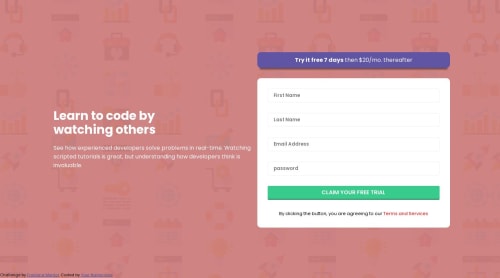 made with js - html - css coding challenge solution