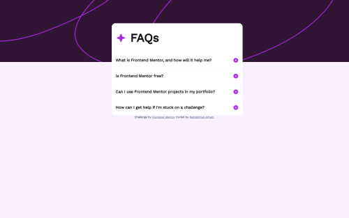 Frontend Mentor | FAQ Accordion Using HTML , CSS and JS coding challenge solution