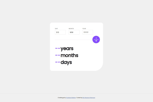 Frontend Mentor | Age-calculator using html css & javascript coding ... Frontend Mentor | Age-calculator using html css & javascript coding ...