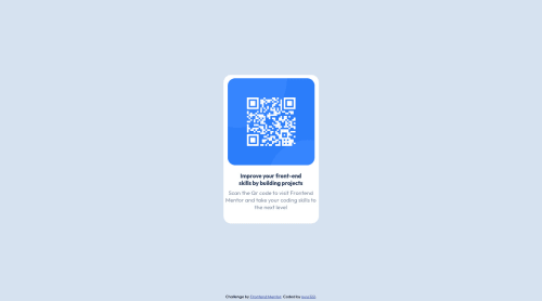 Qr code solution using CSS Flexbox coding challenge solution