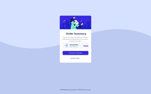 Frontend Mentor | Frontend Mentor | Order summary card coding challenge solution