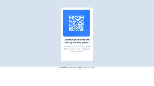QR component using HTML and CSS coding challenge solution