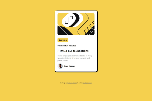 Frontend Mentor Blog Post Using Html And Css Updated Margin Coding Challenge Solution
