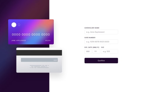 Frontend Mentor | Interactive Card Details Form coding challenge solution