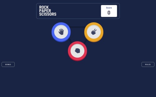 Frontend Mentor | Rock, Paper, Scissors game with Bounes coding challenge solution