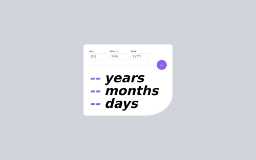Frontend Mentor | Age Calculator using React and React hook form coding challenge solution