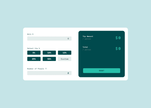 Frontend Mentor | Bill Split App React coding challenge solution