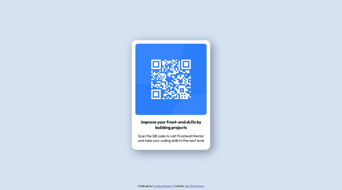Frontend Mentor | QR Code component with CSS flexbox coding challenge solution