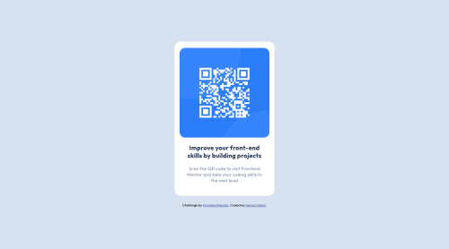 Frontend Mentor | QR Code Component using Flexbox coding challenge solution