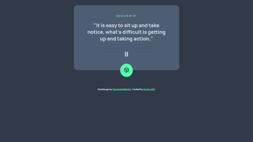 Frontend Mentor | Advice Generator App coding challenge solution