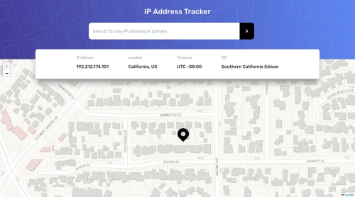 Ip address tracker using tailwind css vanilla JS and location api coding challenge solution ...