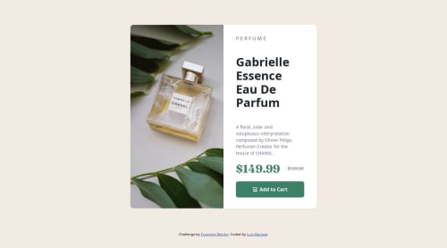 Frontend Mentor | perfumeCard coding challenge solution