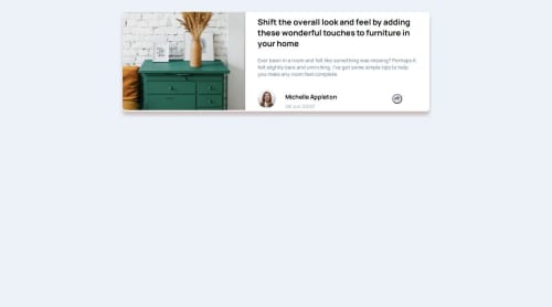 Responsive Article Component Preview using HTML,CSS and JavaScript ...