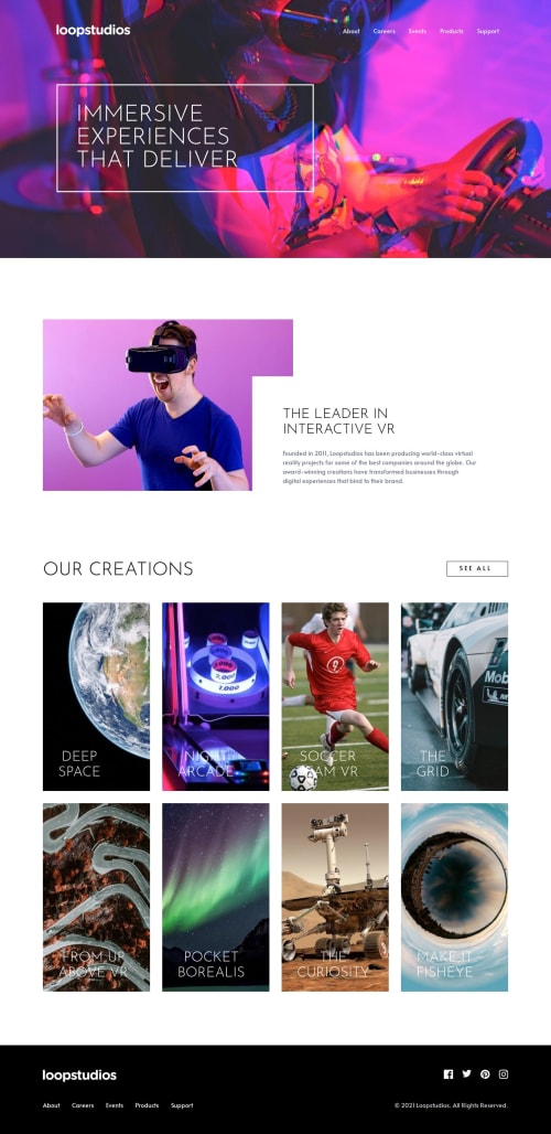 Frontend Mentor | Responsive Loopstudios Landing Page using Tailwind css coding challenge solution