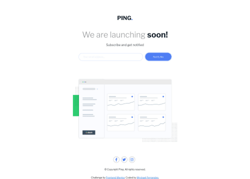 Frontend Mentor Ping Single Column Coming Soon W Html Css And Pure Js Coding Challenge Solution