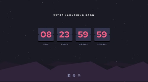 Launch countdown timer 🎯[CSS + BEM+ Vanilla Javascript] coding challenge solution